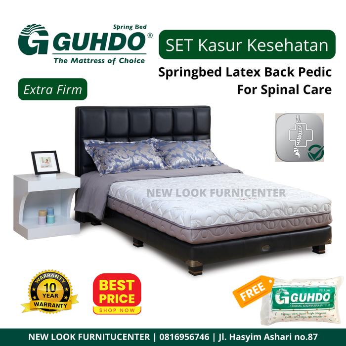 Jual PROMO SET Guhdo Kasur Kesehatan Tulang Springbed Latex Keras ...