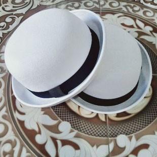 Jual Topi Bulat Bowler Hat Caplin Topi Bundar Laken Press - Marun Di ...