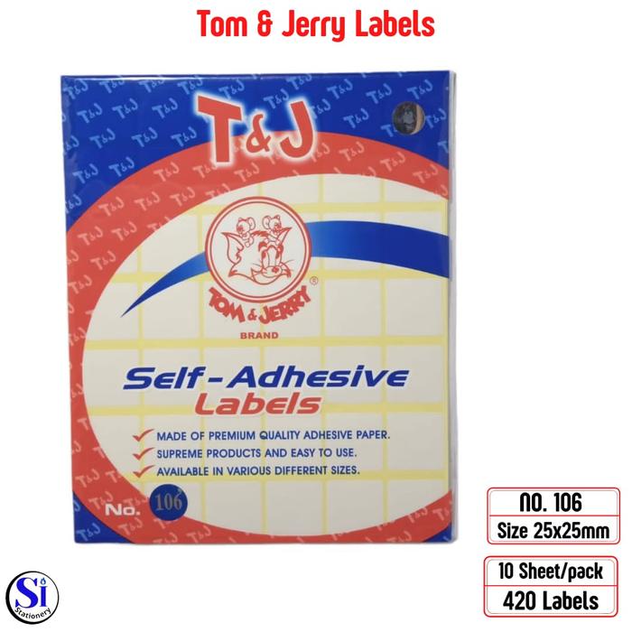 Jual Tom & Jerry Label Ukuran Kecil /Label No.106, 108, 109, 110, 125 ...