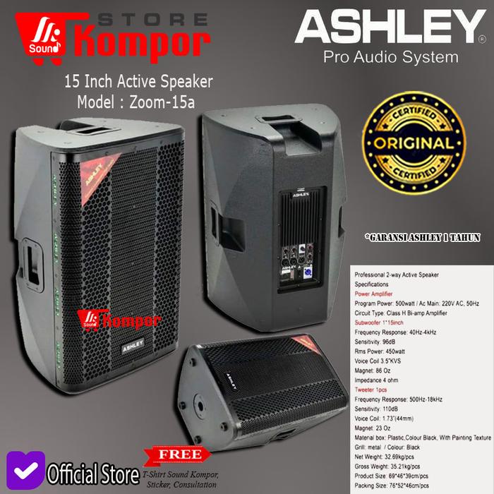 Jual SPEAKER AKTIF 15 INCH ASHLEY ZOOM15A ZOOM 15A / ZOOM-15A - Kab ...
