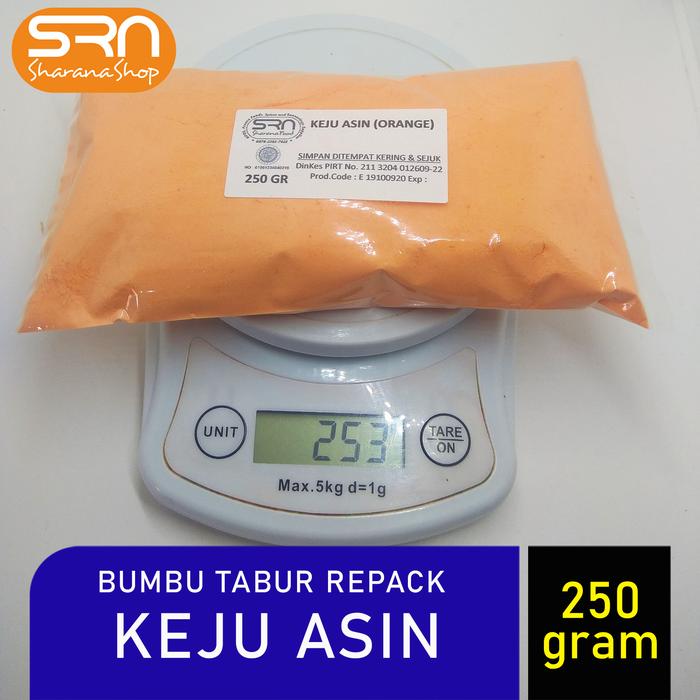 Jual Bumbu Tabur 250 Gr rasa KEJU ASIN (ORANGE) - Repack dari Kemasan 1 ...