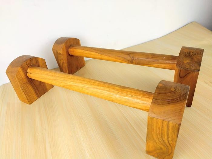 Jual Wooden Parallettes Kayu Jati Push Up Bar Handstand Planche Bars ...