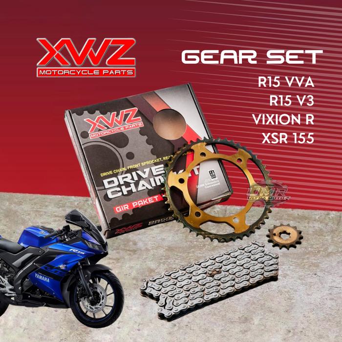 Promo GEAR GIR SET GIR PAKET R15 V3 VIXION R R15 VVA XSR 155 428H XWZ ...