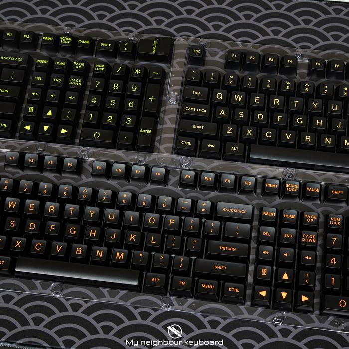 Jual Letter Color Abs Double Shot Keycaps / Keycap Set - Yellow Letter ...