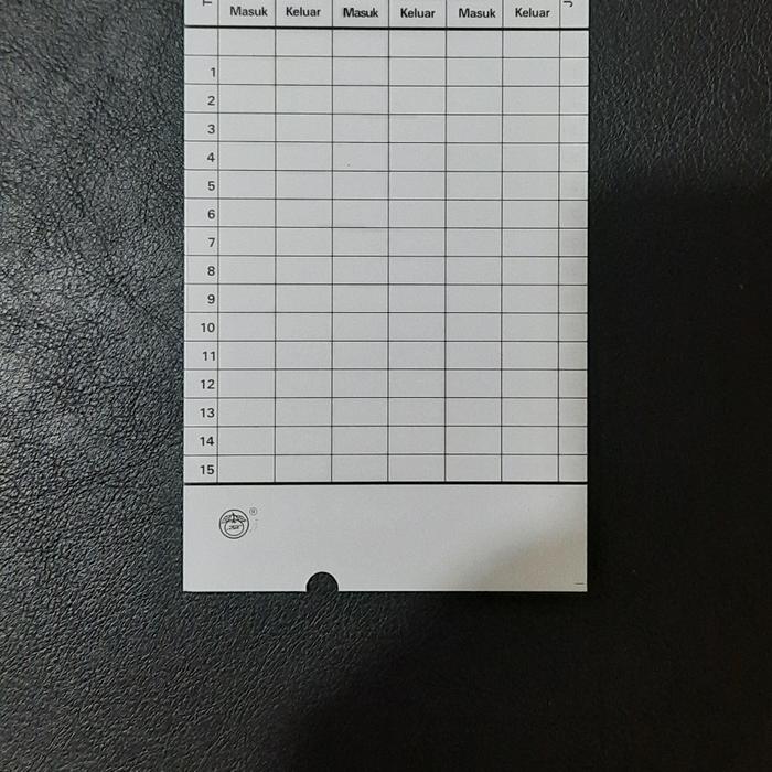 Jual KARTU ABSEN / KARTU CEKROL / KARTU ABSENSI / KARTU ABSEN MANUAL ...