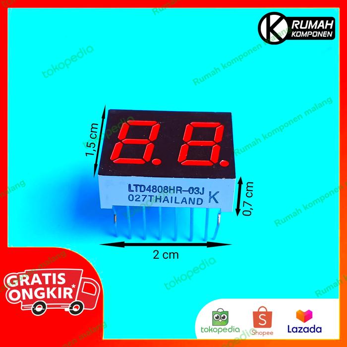 Jual LED Seven 7 Segment 1.5 Digit lampu jam digital arduino - Kab ...