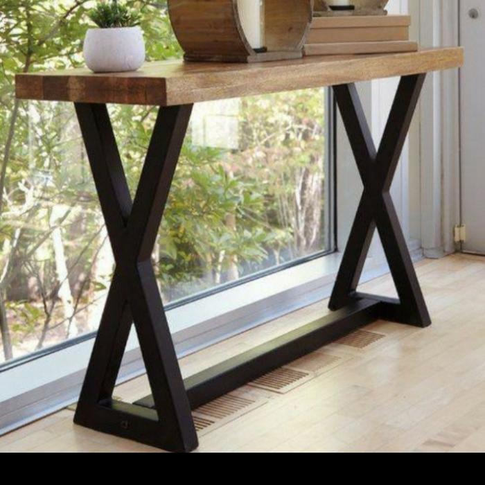 Jual meja console kayu mahoni kaki besi hollow - Jakarta Barat - Windu ...