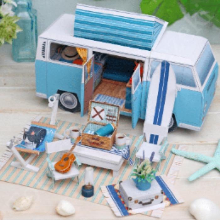 Jual Mobil Pantai Car Beach Figure Papercraft Miniature Vehicle Paper ...