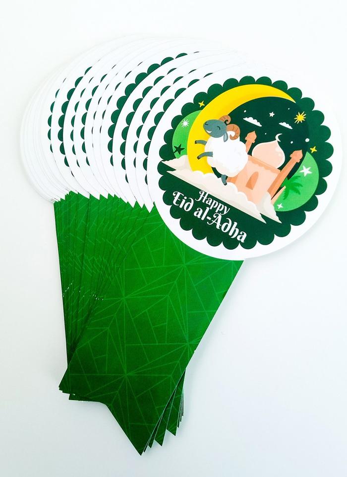 Jual sticker segel toples kue kering idul adha stiker label hari raya ...