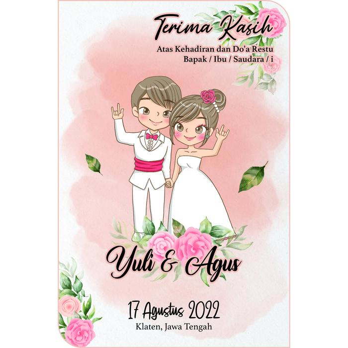 Jual Kartu Ucapan Terimakasih Pernikahan/ Thank You Card Souvenir ...