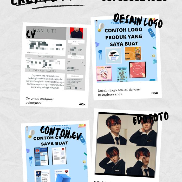 Jual cv surat lamaran kerja desain logo produk - Jakarta Timur ...