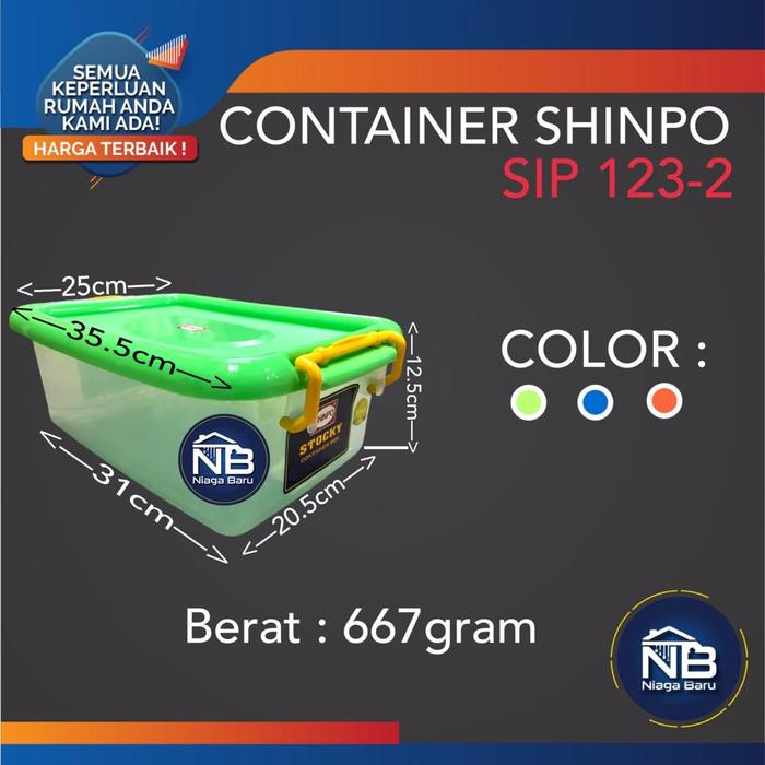 Jual CONTAINER BOX SHINPO CB 8 LITER STOCKY SIP 123-2 - Kota Bogor ...