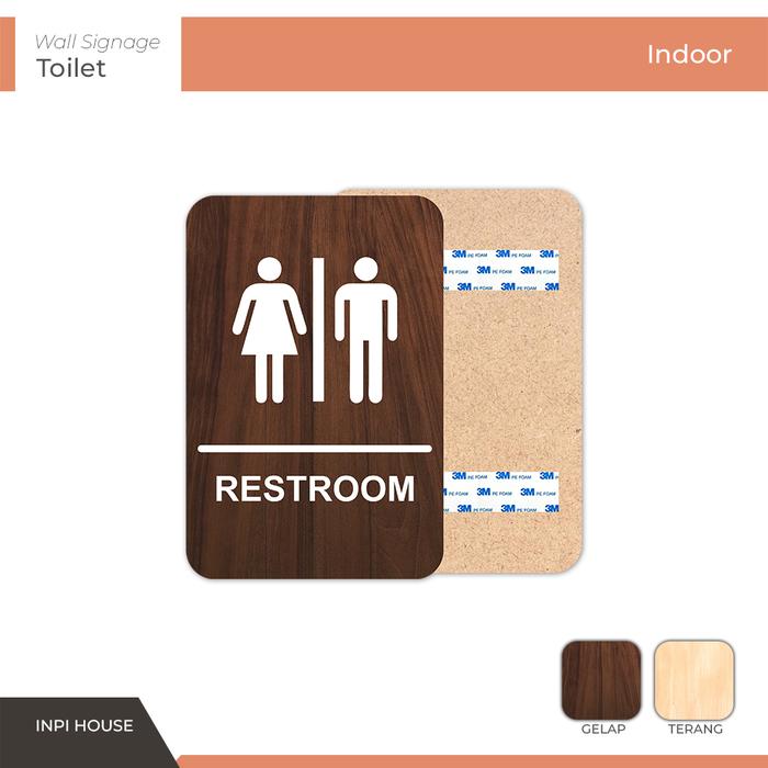 Jual restroom sign door - signage rest room - penanda pintu toilet ...