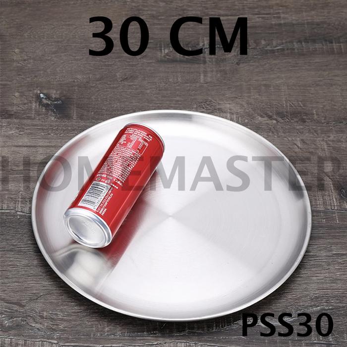 Jual Piring/plate Stainless Sus304 Korea Silver/gold 30 Cm Pss/g30 Di ...