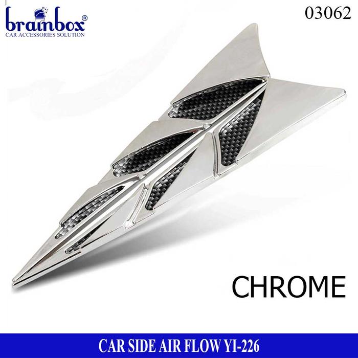 Jual Universal Side Car Air Flow Fender YI-226 BLACK - Air Scoop - Vent ...