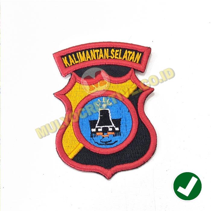 Jual Emblem Bordir Timbul Logo Polda Kalimantan Bordir Timbul Murah ...