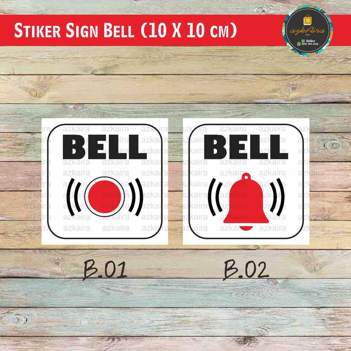Jual Sticker Stiker Sign Rambu Bell Rumah - Uk. 10x10 cm - Kab ...