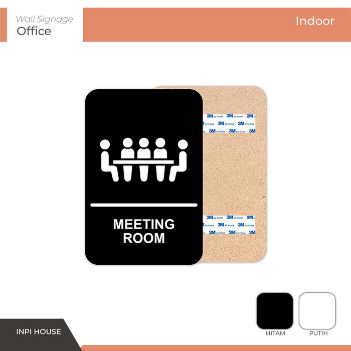 Jual door sign meeting room - penanda meeting room pintu kantor - Putih ...