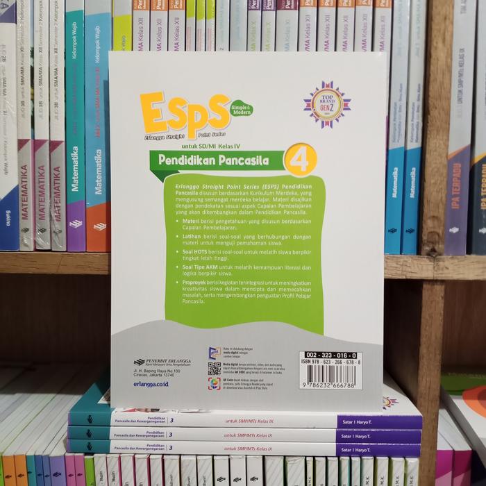 Jual Buku Esps Pendidikan Pancasila Kelas 4 Sd Kurikulum Merdeka Erlangga Di Seller Noelle ...