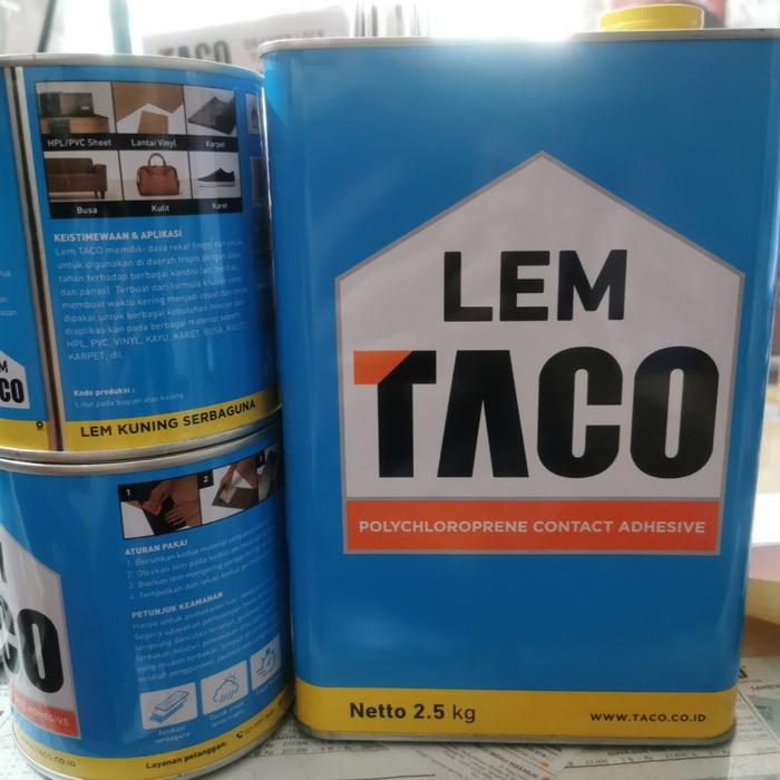 Jual TACO LEM HPL / EDGING / LEM KUNING SERBAGUNA / LEM VINYL 2.5 kg ...