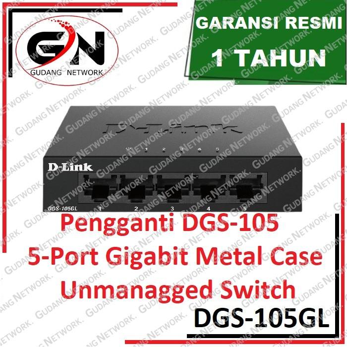 Jual D-LINK DGS-105GL 5-port Gigabit Switch Metal Case Dlink DGS-105 GL ...