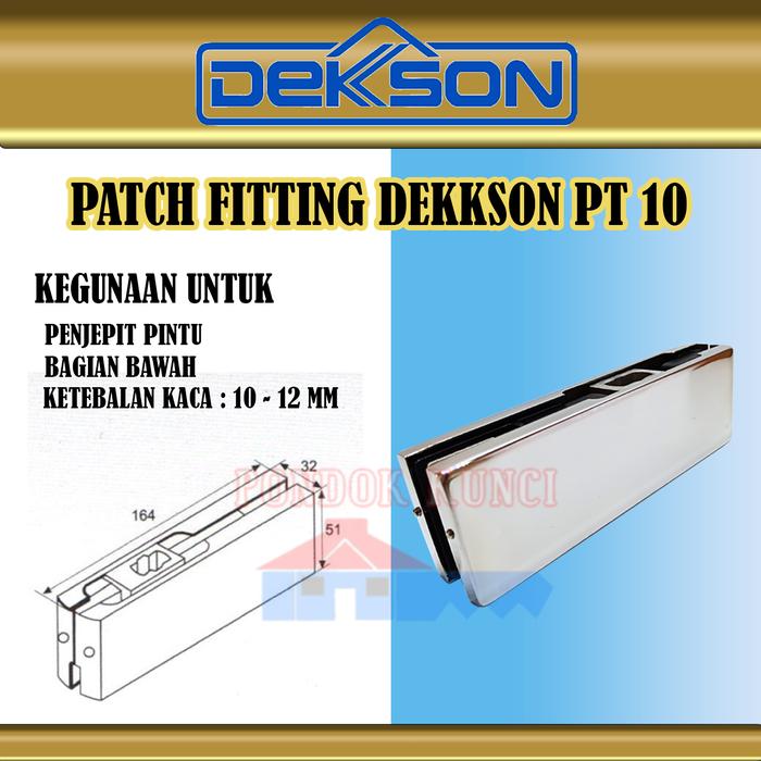 Jual Patch Fitting DeKkson PT 10 Pintu Kaca Tempered Glass - Kota ...