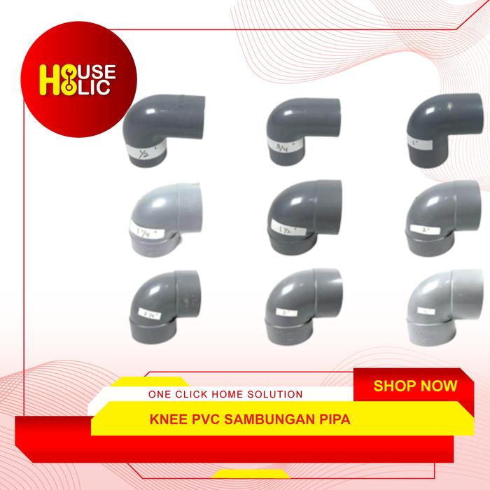 Jual Knee PVC 2 1/2" Inch Knee Keni Sambungan Pipa / L Pipa Sambungan ...
