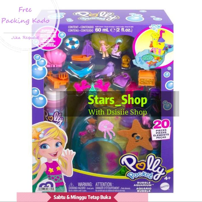 Jual Polly Pocket Bubble Aquarium Playset Original / Mainan Figure ...