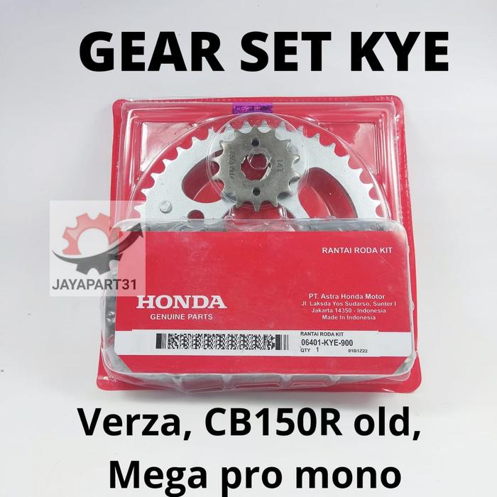 Jual GEAR SET + RANTAI HONDA MEGA PRO MONO VERZA CB150R OLD KUALITAS ...