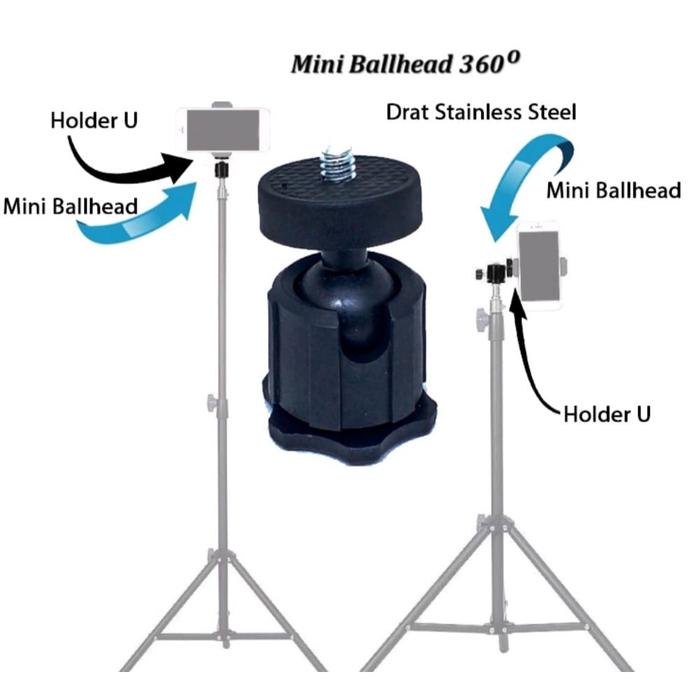 Jual Tripod Hp Stand 2.1 Meter Stand Holder Phone Holder Free Holder ...
