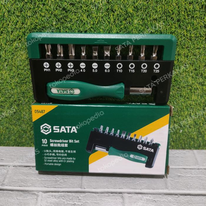 Jual MATA OBENG SET 10 PCS 05487 - 10-PIECE SCREWDRIVER BIT SET SATA ...