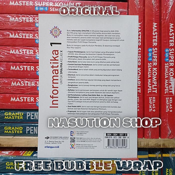 Jual Buku Informatika Kelas 1 / X 10 Sma Erlangga Kurikulum Merdeka Ori Di Seller Noelle ...