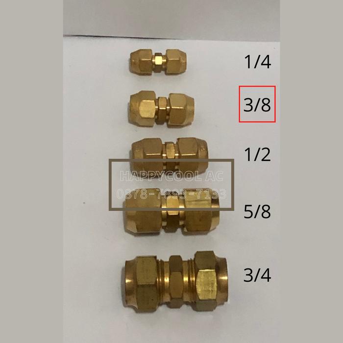 Jual Double Nepple Dobel Nepel 3/8 Penyambung Pipa AC Kuningan 3/8 - Jakarta Utara - happycoolac ...