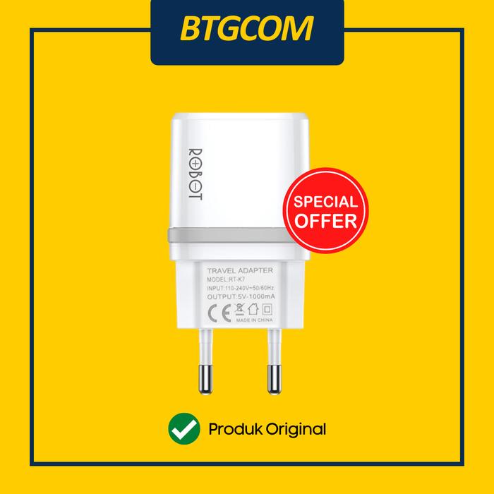 Jual ROBOT RT-K7 ADAPTOR CHARGER 5V 1A QUICK FAST CHARGE + CABLE MICRO ...