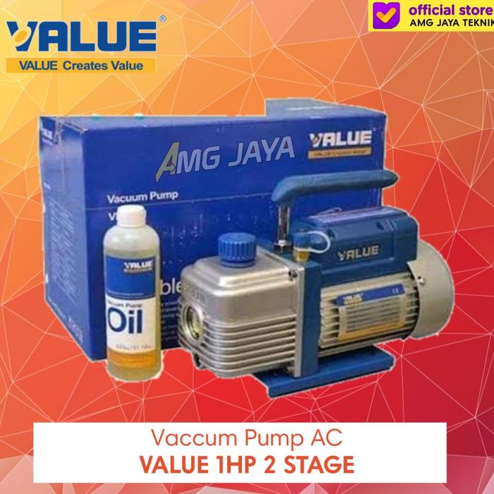 Jual Mesin Vakum Pompa AC 1HP Vaccum Pump AC Value V 2100N 1HP 2 Stage ...