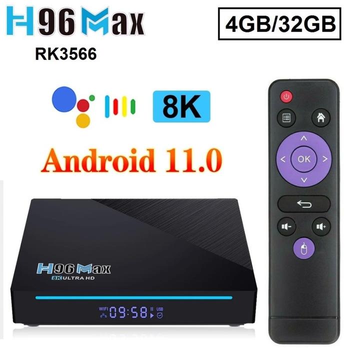 Jual H96 MAX RK3566 - Android OS Smart TV Box 8K UHD - RAM 4GB ROM ...