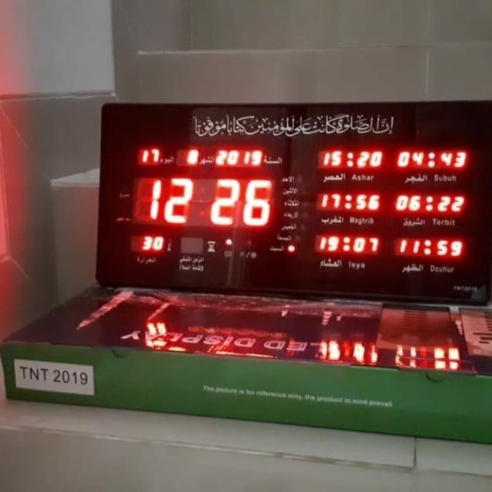 Jual Jam Digital LED Jadwal Sholat Mushola Masjid Adzan & Iqomah ...