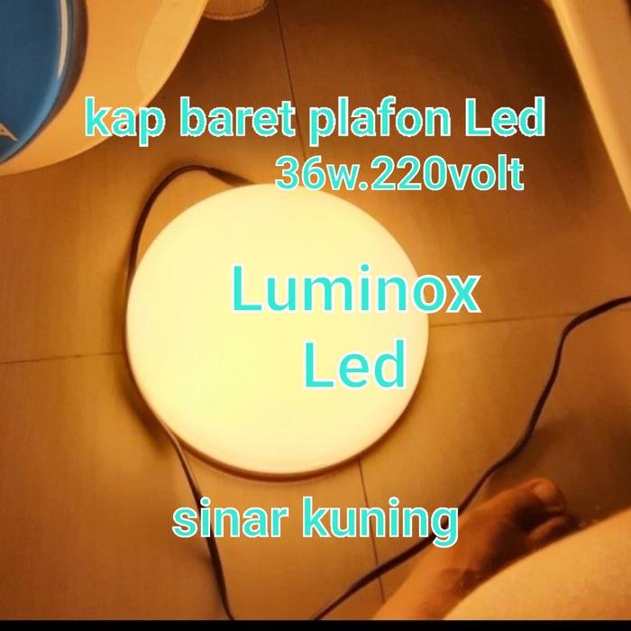 Jual lampu teras plafon baret led 36watt 36w kuning ceiling bulat 36 ...