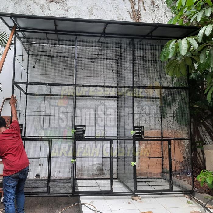 Jual Sangkar Kandang Ternak Koloni 3 Sekat Burung Merpati Murai Besi ...
