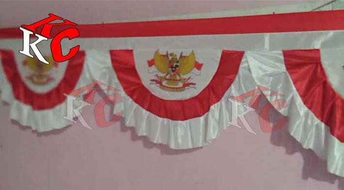 Jual UMBUL UMBUL GARUDA MERAH PUTIH BACKGROUN GELOMBANG BEGRON GAruda ...