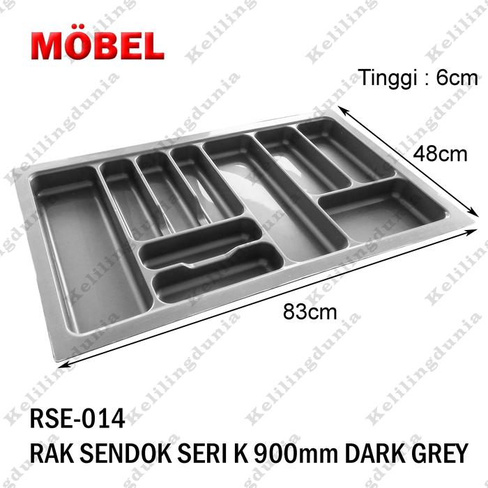 Jual Rak Sendok Garpu Laci 90 CM Plastik MOBEL 830 x 480mm Seri K Abu ...