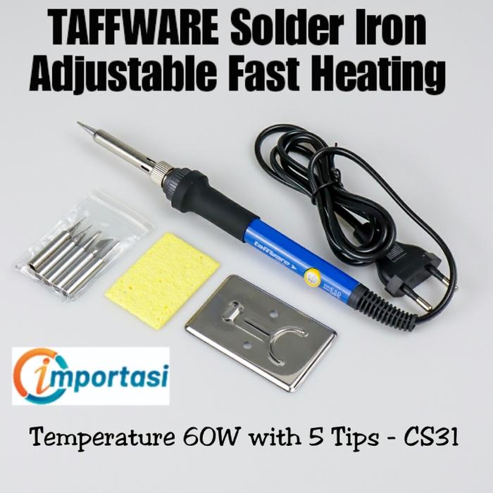 Jual TAFFWARE Magic Solder Set Besi Adjustable Fast Heat Suhu 60W 5 ...