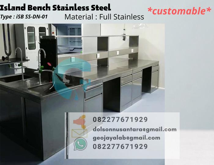 Jual Laboratorium Furniture Island Bench Stainless Custom Meja ...