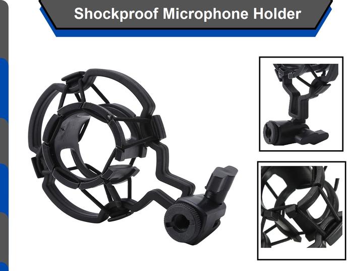 Jual Shockproof Microphone Mount, Mic Condenser Holder Shock Proof ...
