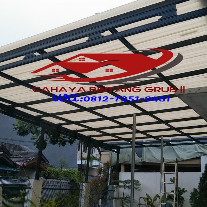 Jual Kanopi || Rangka Baja Ringan Atap Alderon Transparan - Kota Bekasi ...