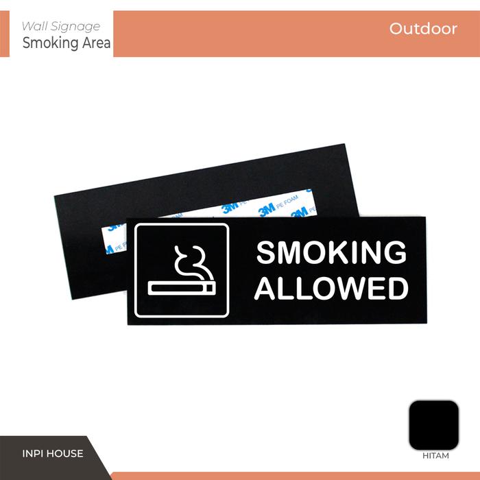 Jual sign board smoking area - icon area merokok - acrylic sign ...