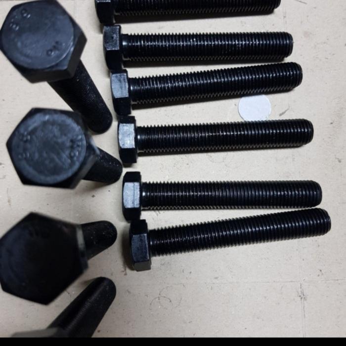 Jual baut mur baja grade 8.8 m24 × 100 mm fulldrat bolt nut hex 88 ...