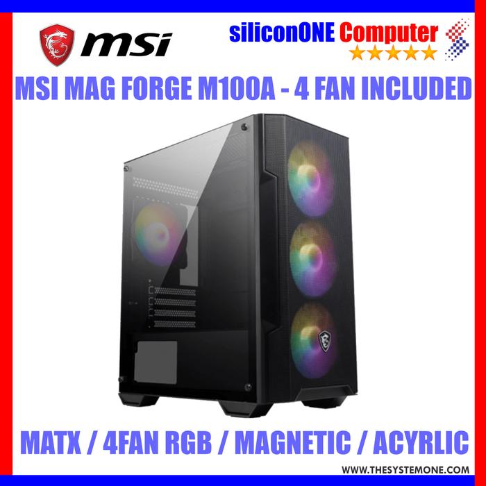 Jual MSI M100A MAG FORGE M100A 4FAN RGB CASE MATX ACRYLIC M100 - Kota ...