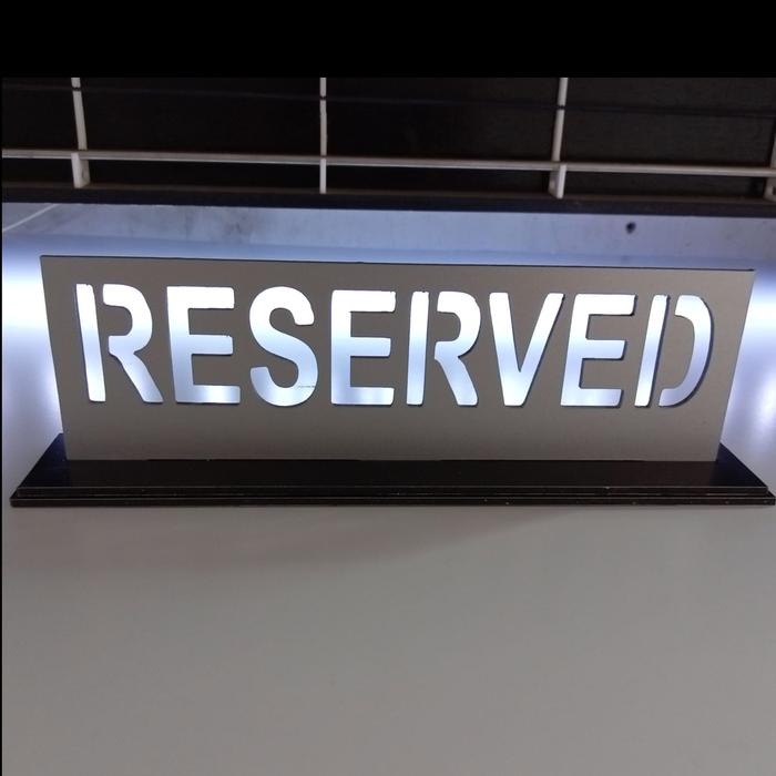 Jual Reserved Sign Penanda Meja - Kota Semarang - SMGlasercutting ...