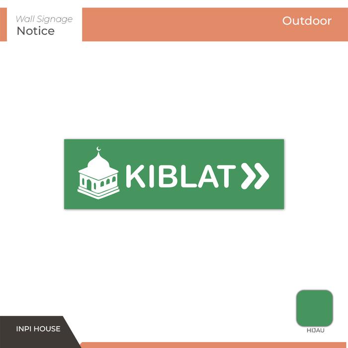 Jual sticker kiblat - penanda arah kiblat - sign kiblat sticker - Kab ...